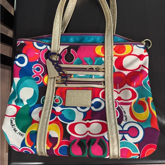 Coach | Bags | Colorful Vintage Coach Womens Tote Bag | Poshmark